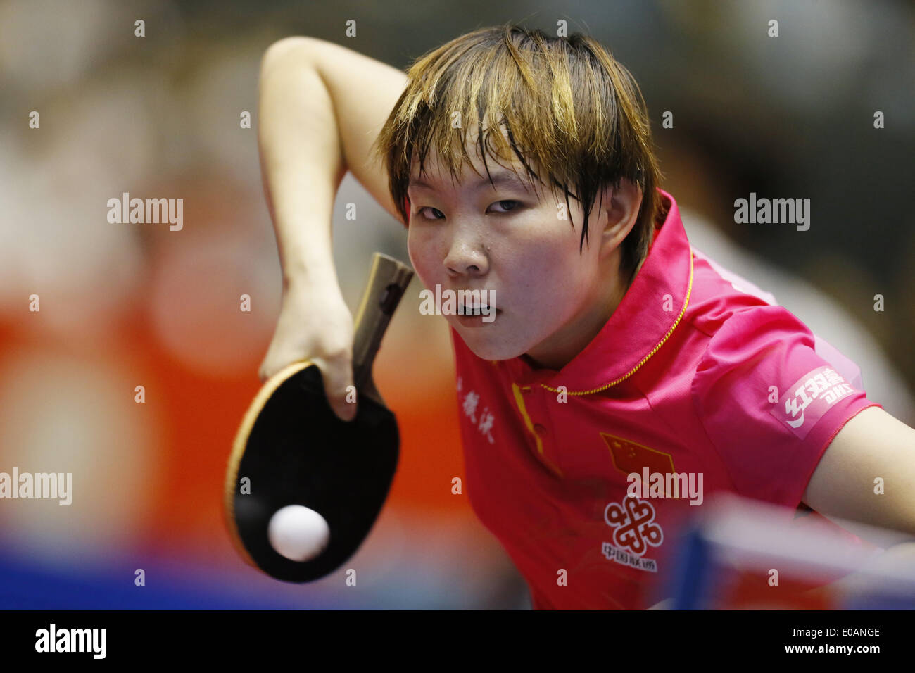 1st Yoyogi Gymnasium, Tokyo, Japan. 3rd May, 2014. Zhu Yuling (CHN), May 3, 2014 - Table Tennis ...