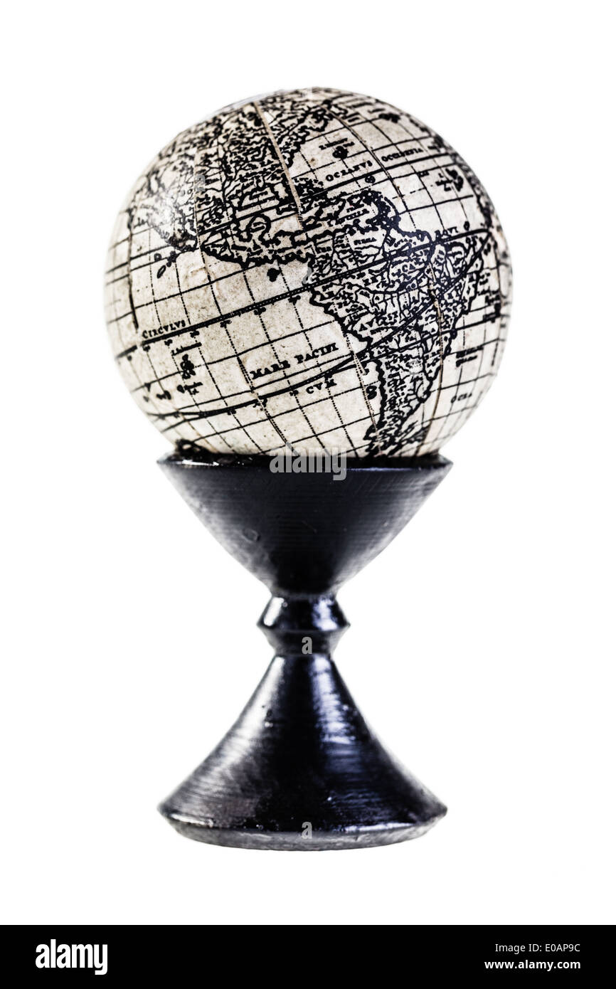 a tiny and cute globe isolated over a white background Stock Photo - Alamy