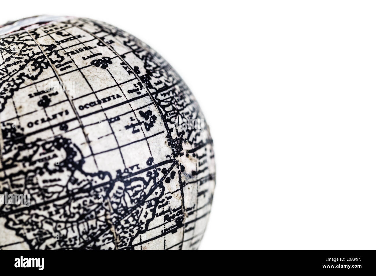 a tiny and cute globe isolated over a white background Stock Photo - Alamy