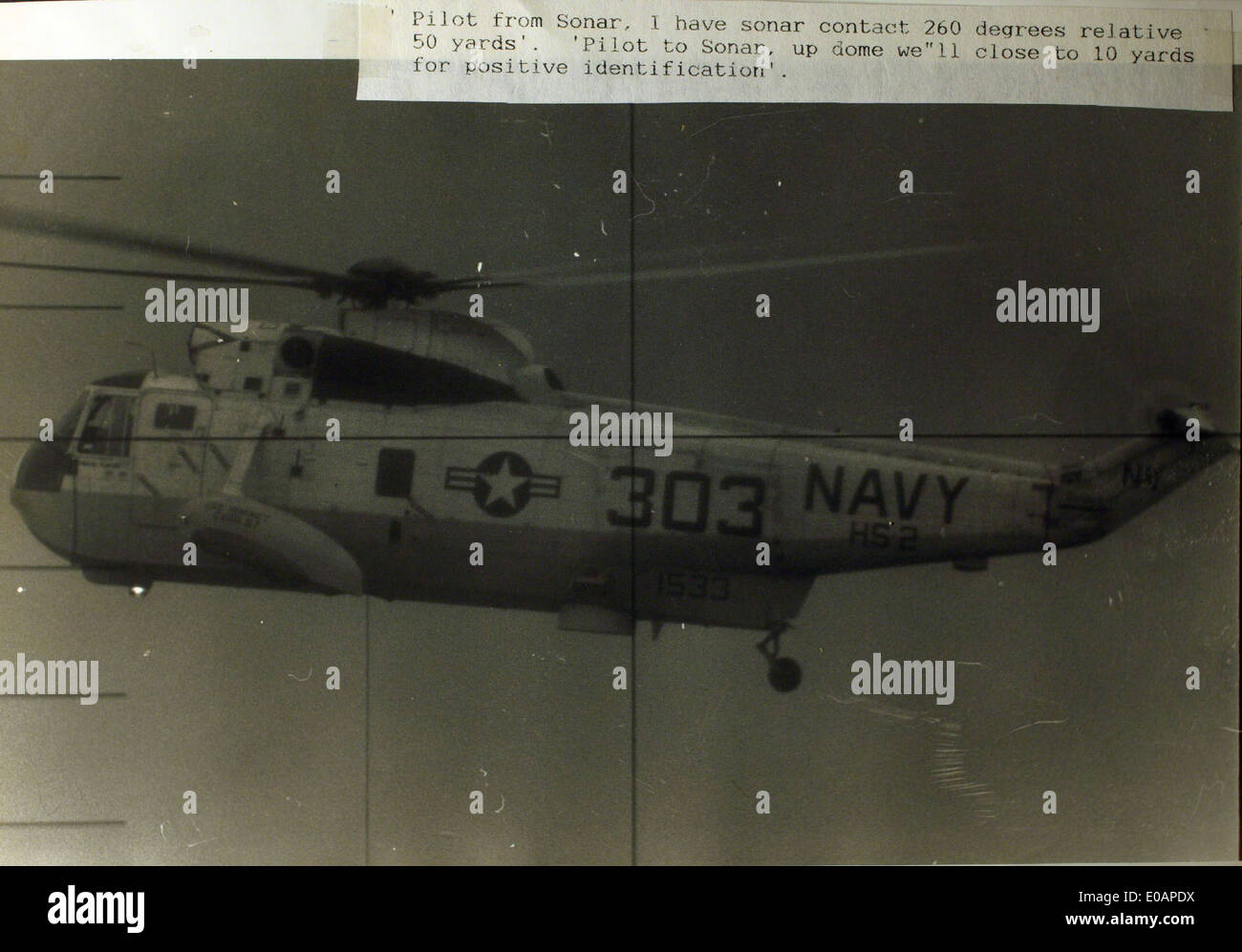 "Navy HS-2, getting sonar contact Stock Photo - Alamy