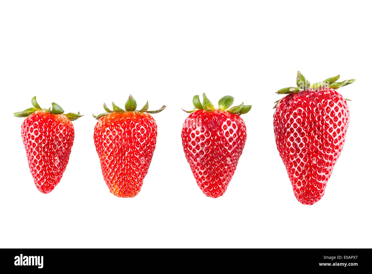 Four strawberries Cut Out Stock Images & Pictures - Alamy