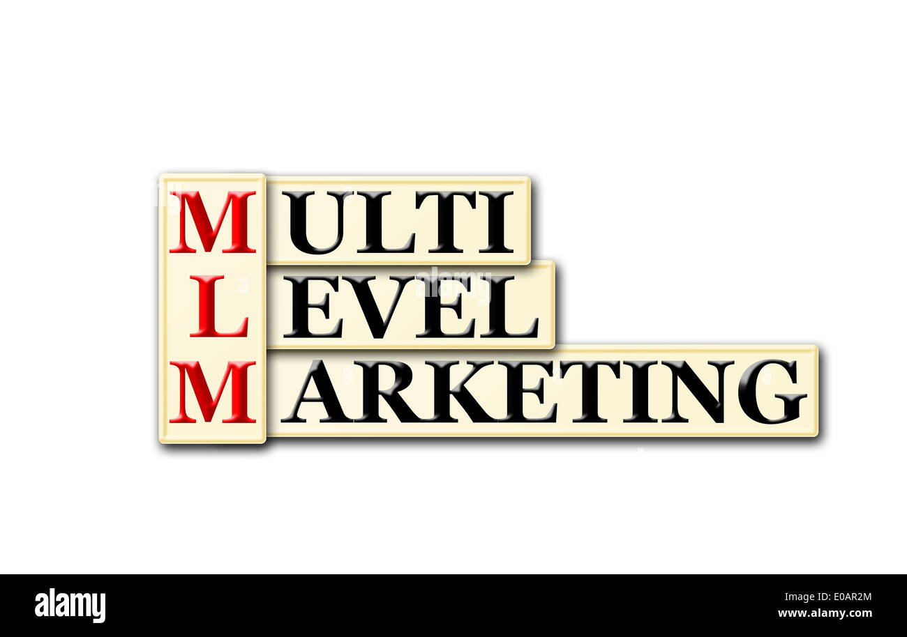 Conceptual MLM Multi Level Marketing acronym on white Stock Photo - Alamy