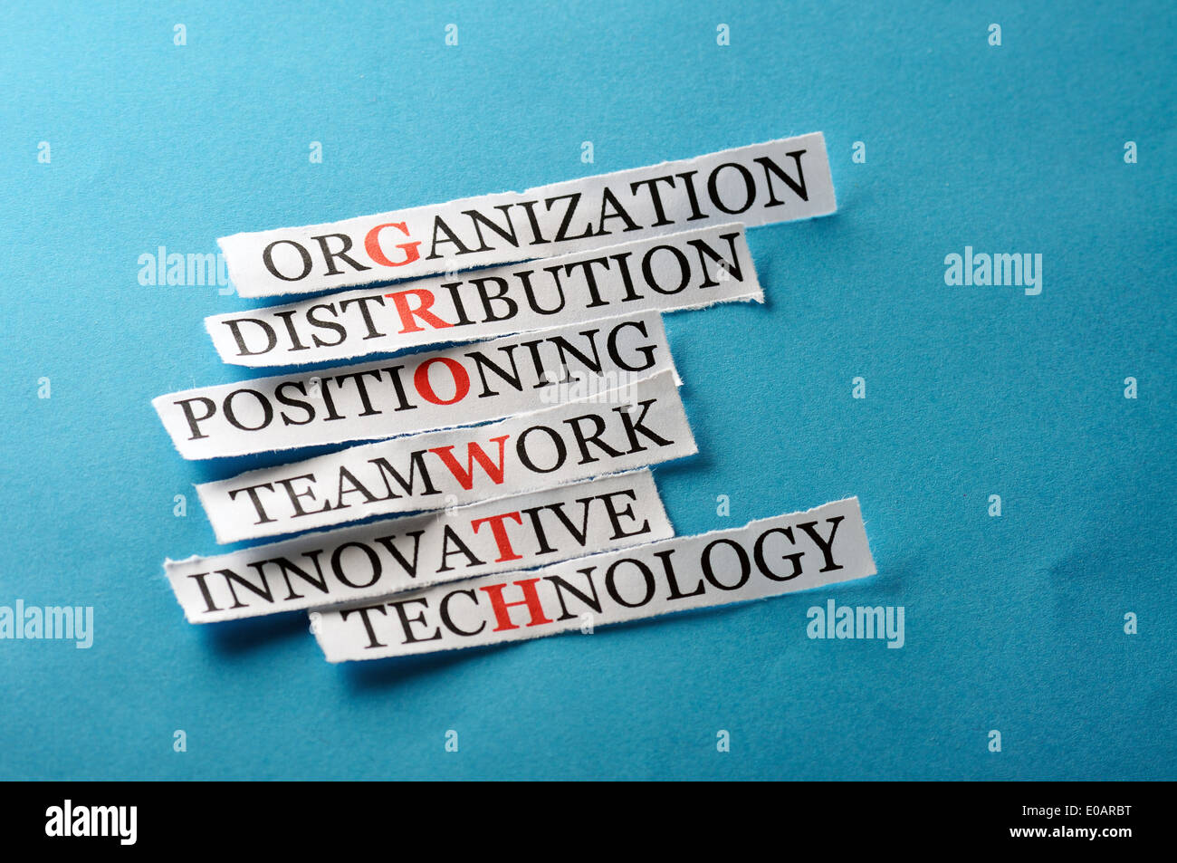 growth acronym in business concept, words on cut paper hard light Stock ...