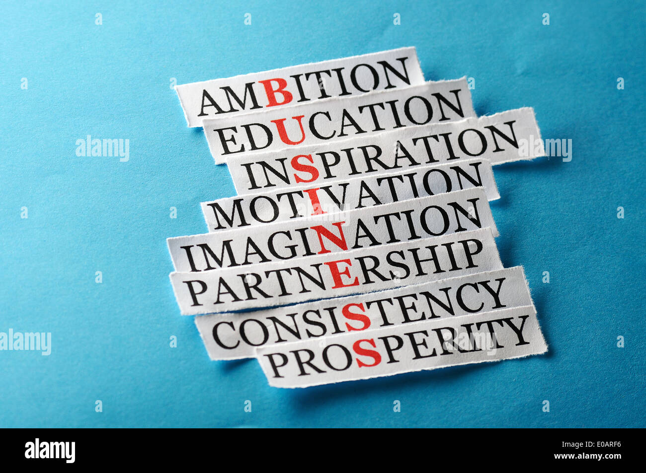 business acronym in business concept, words on cut paper hard light ...