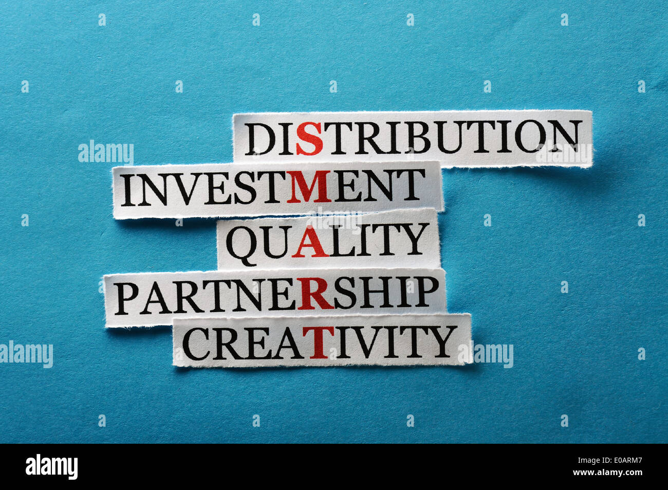 Smart acronym in business concept, words on cut paper hard light Stock ...