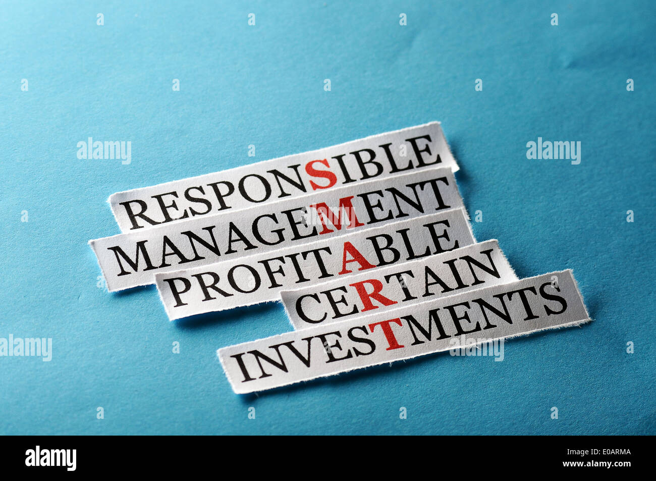 Smart acronym in business concept, words on cut paper hard light Stock ...