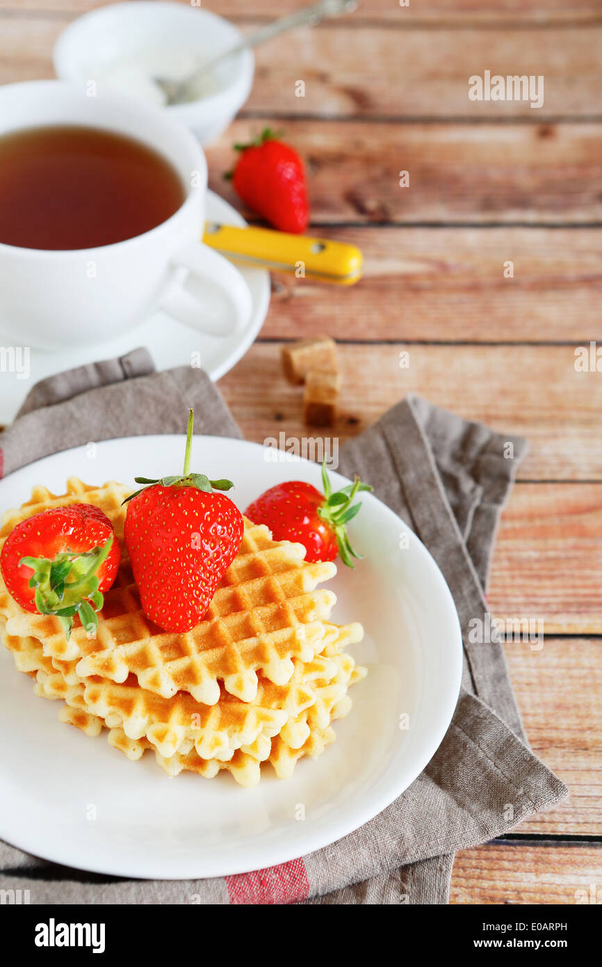 Tea waffle hi-res stock photography and images - Alamy