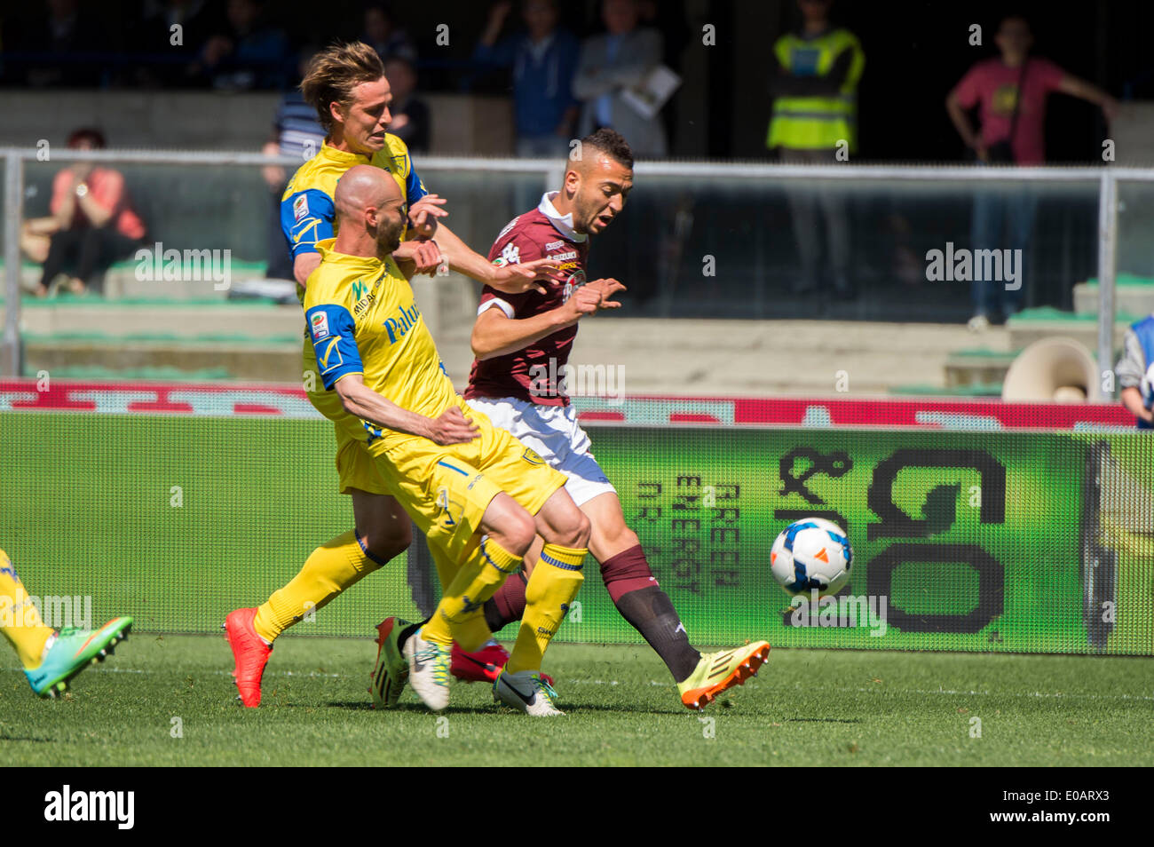 Verona, Italy. 4th May, 2014. Alessandro Bernardini, Roberto Guana ...