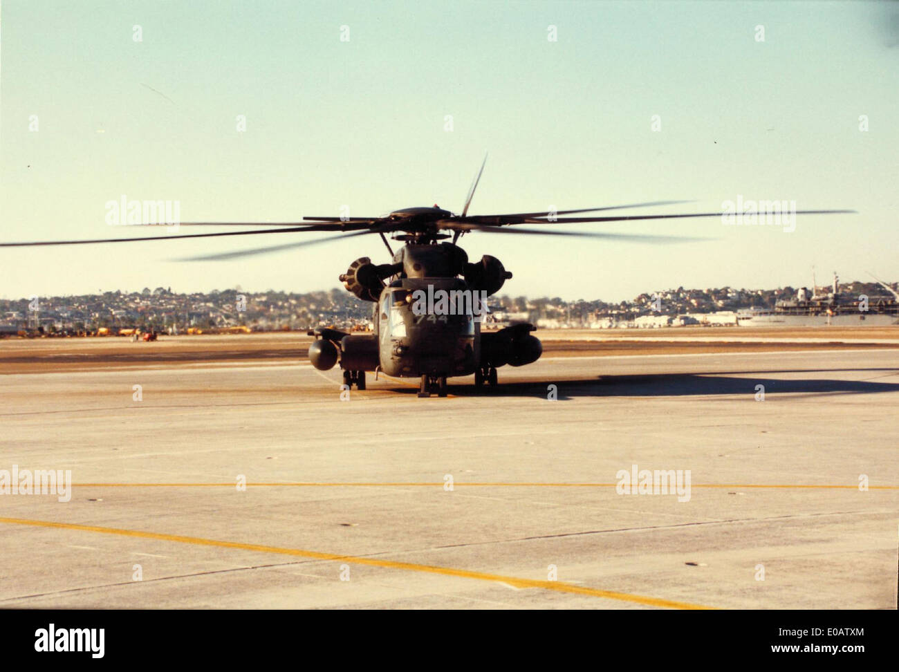 This image shows a Navy HC-1 helicopter, but the location is ...
