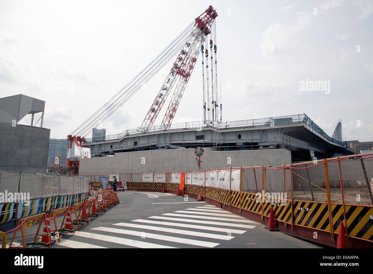May 8th, 2014, Tokyo, Japan: New 120 meters long bridge built on Sumida ...
