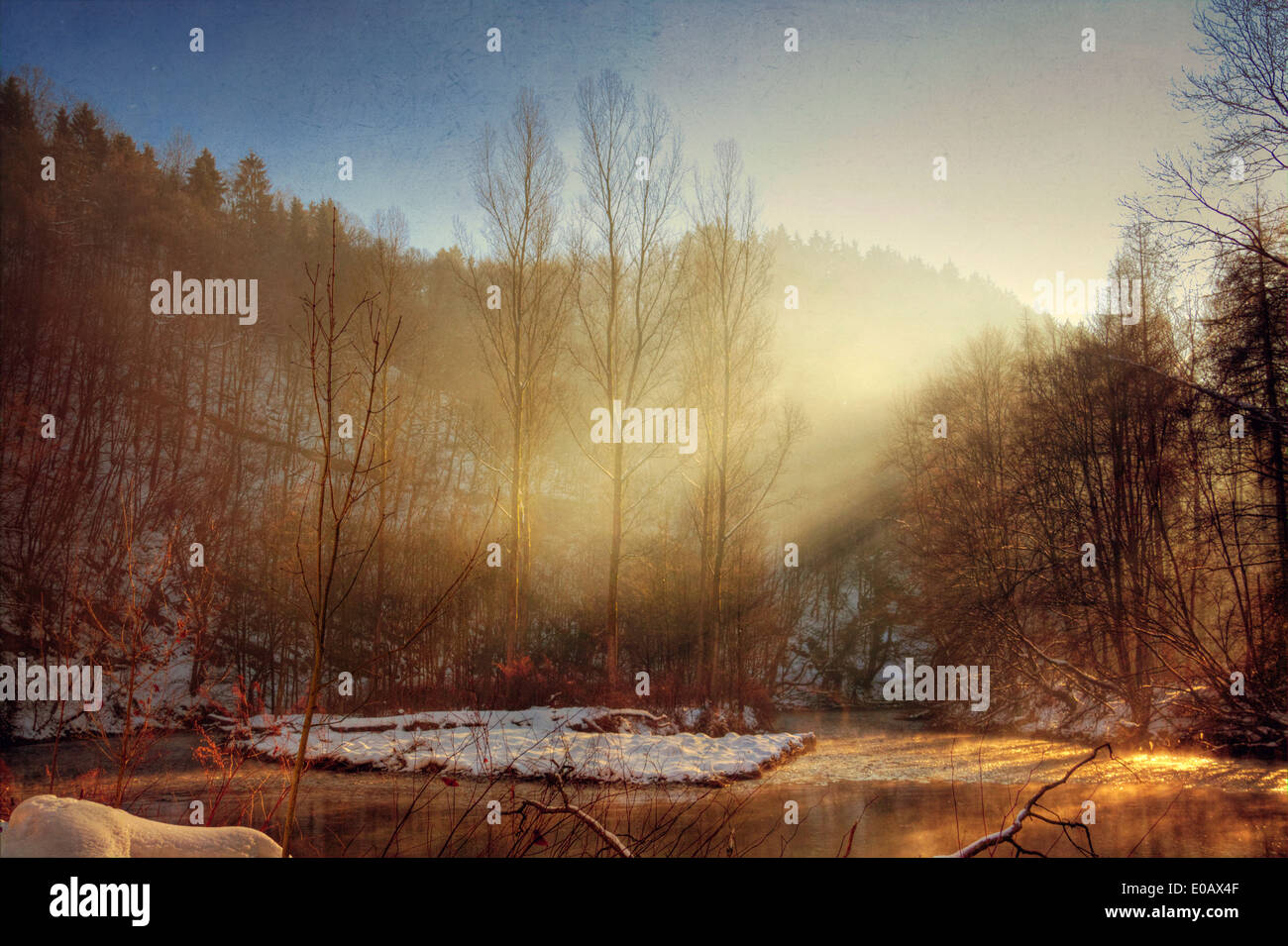 Sunrise wupper river nature hi-res stock photography and images - Alamy