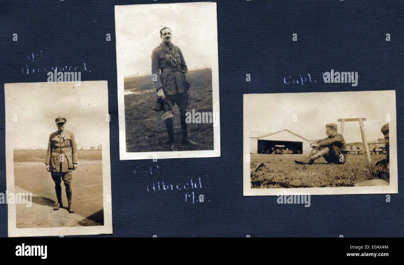 This World War One scrapbook contains photographs, documents, and ...