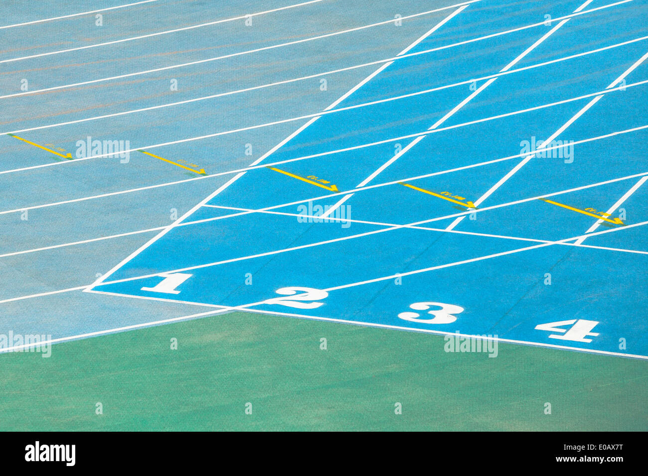 Spain, Catalunya, Barcelona, Old olympic stadium, Racetrack Stock Photo ...