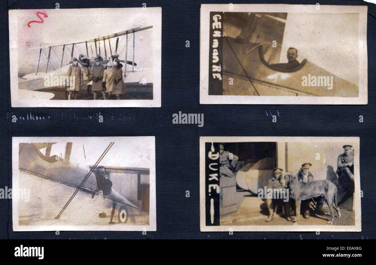 This World War One scrapbook features photographs, letters, and ...