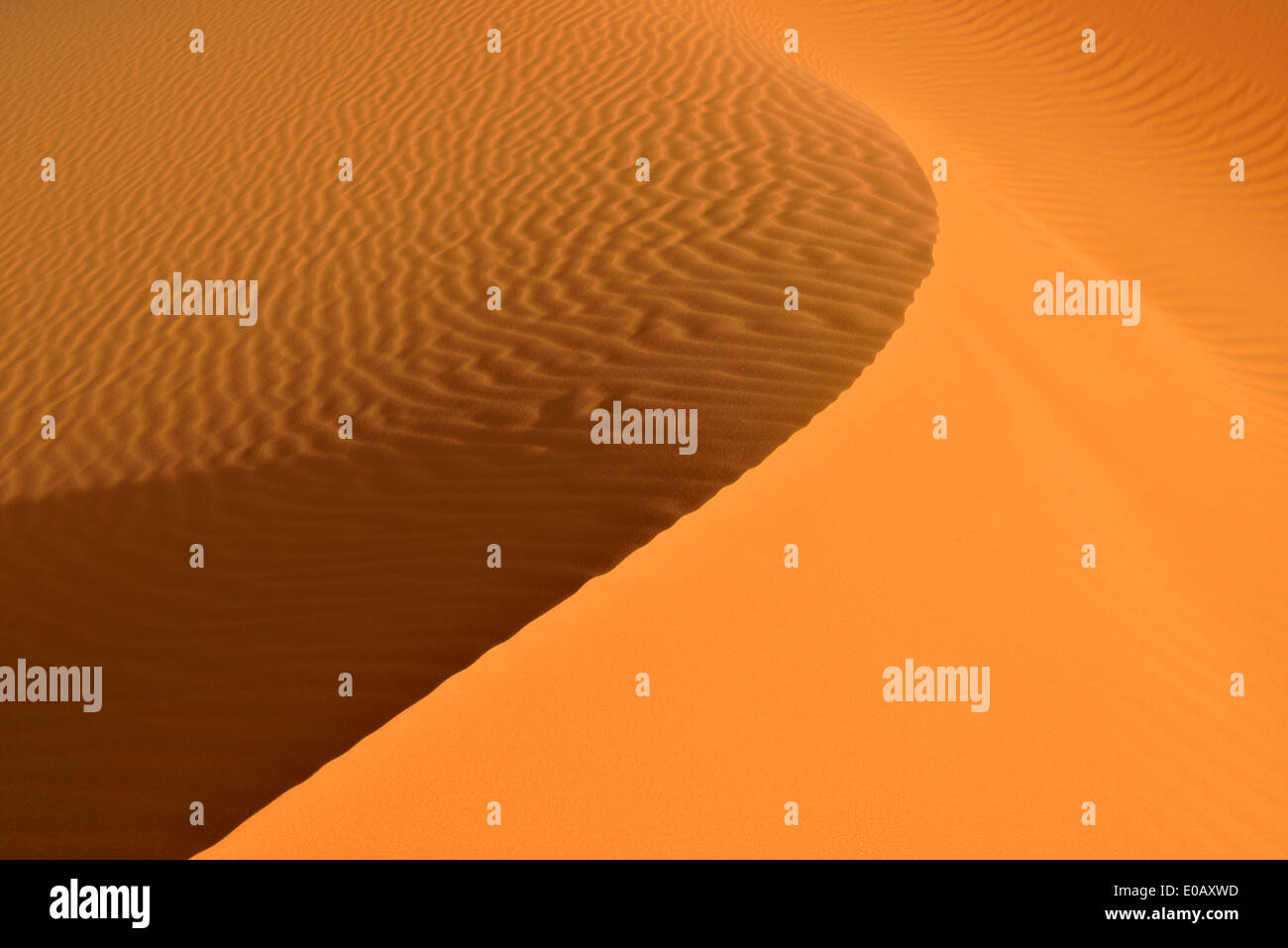 Algeria, Tassili n Ajjer, Sahara, sand ripples on a desert dune Stock ...