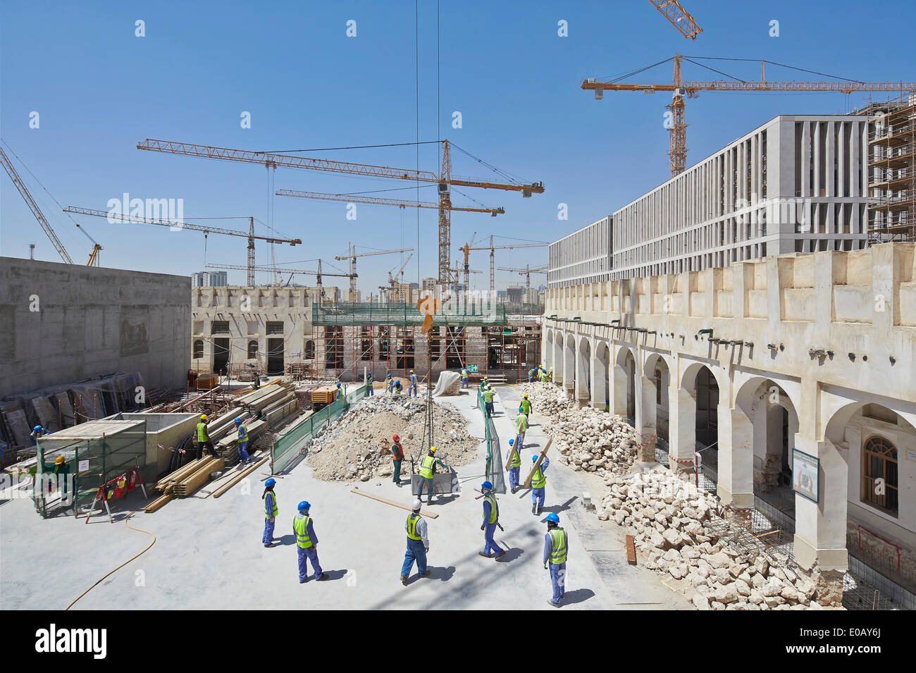 Msheireb Downtown Doha, Construction Site, Doha, Qatar. Architect: John ...