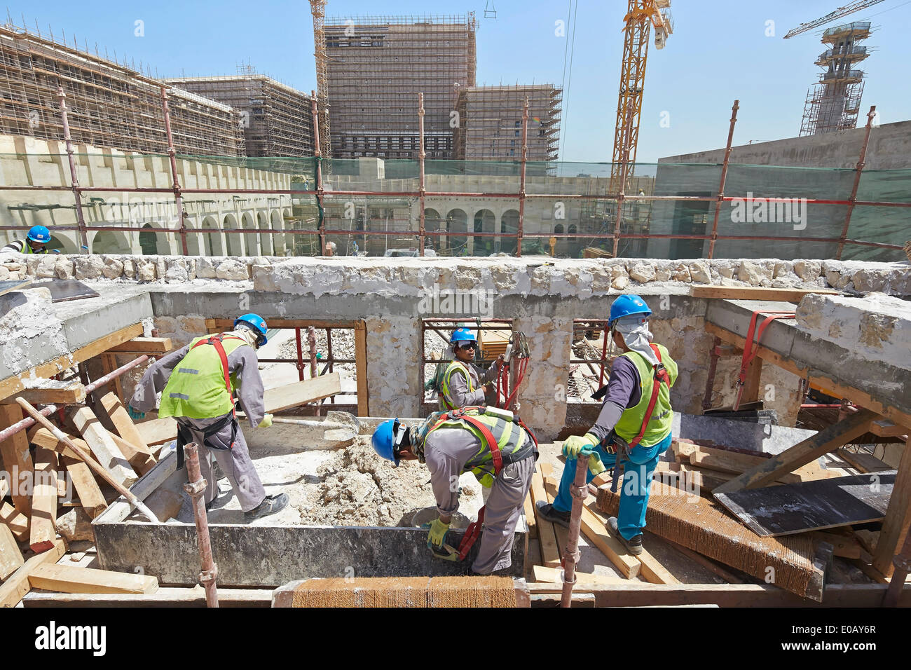 Msheireb Downtown Doha, Construction Site, Doha, Qatar. Architect: John ...