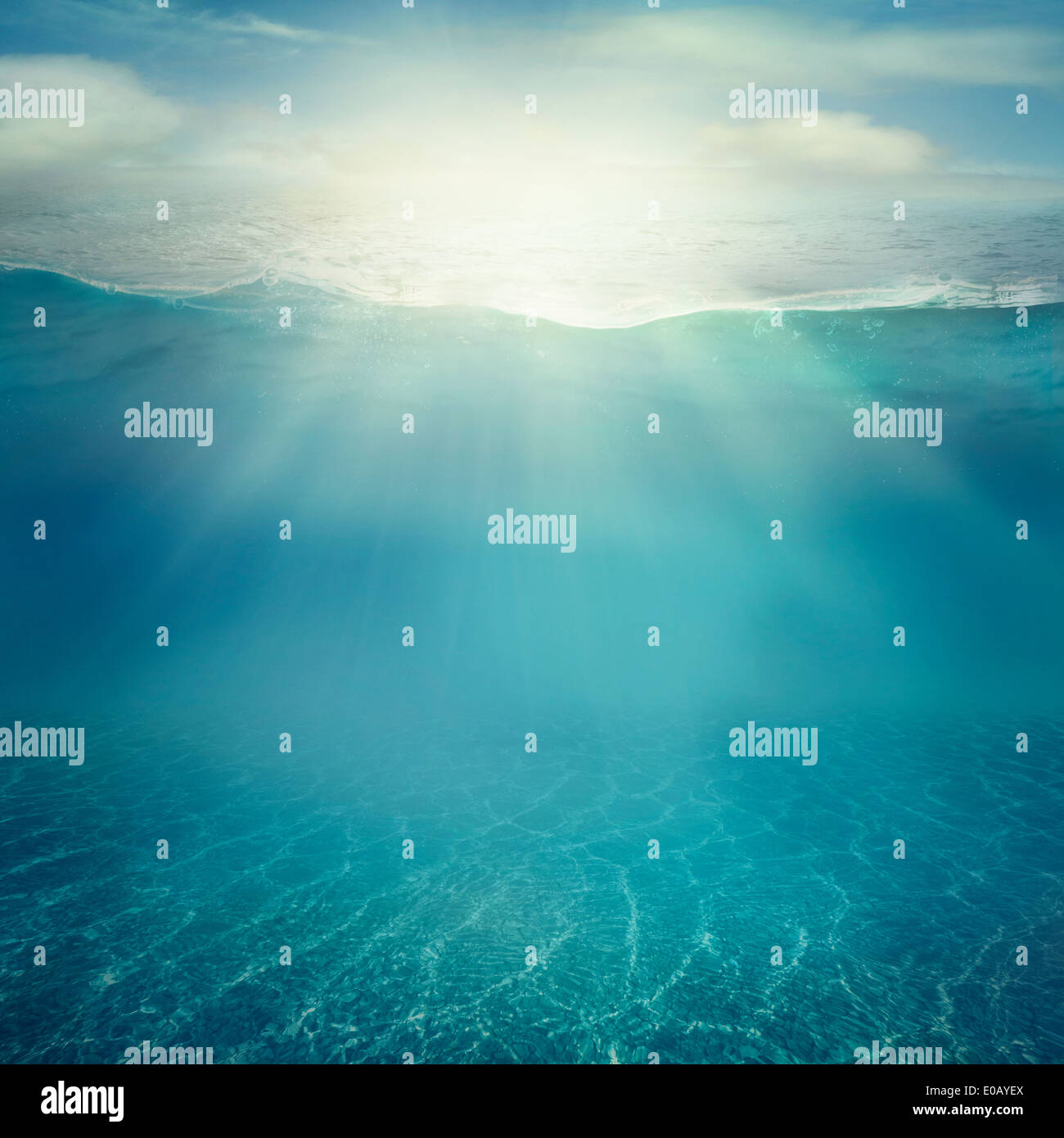 Summer background. Underwater sea view Stock Photo - Alamy