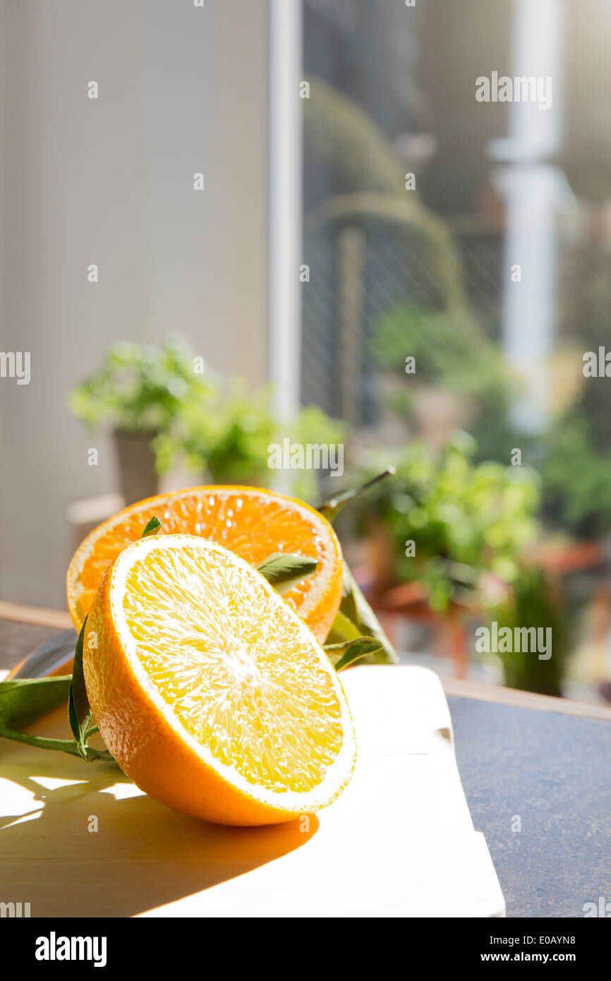 Orange halved hi-res stock photography and images - Alamy