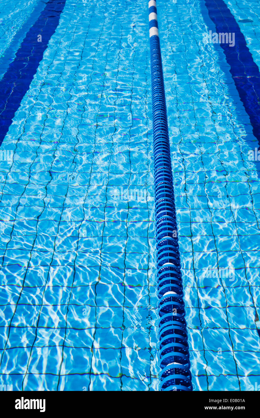 Swimming lanes of pool Stock Photo - Alamy