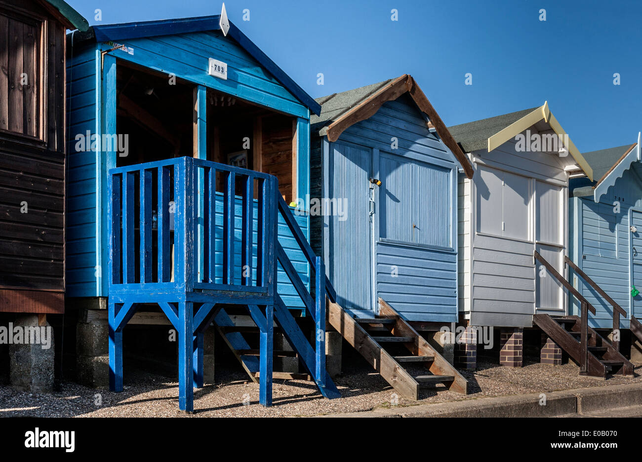 Beach huts beach frinton essex beach hi-res stock photography and ...