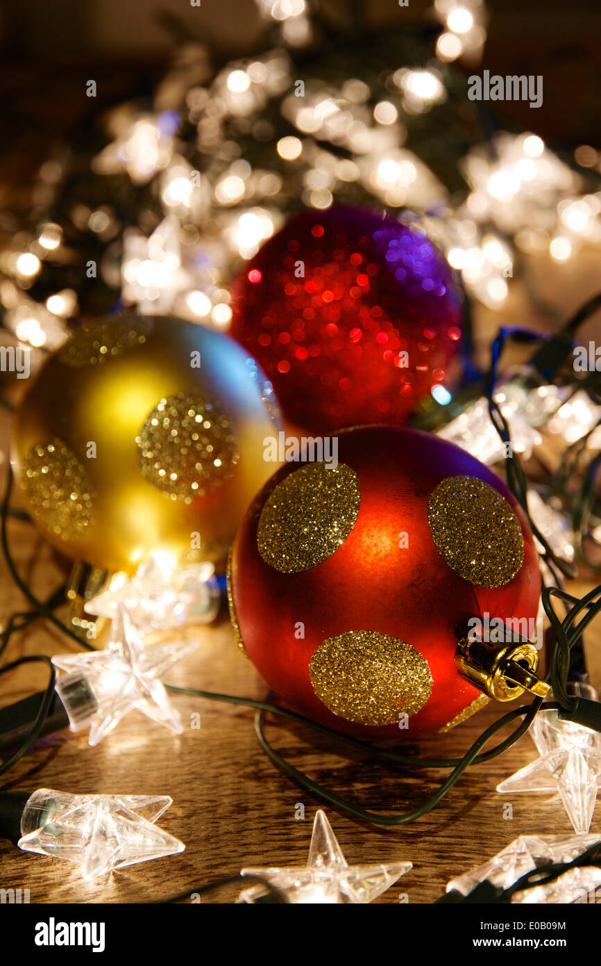 Close up tangled christmas lights hi-res stock photography and images ...