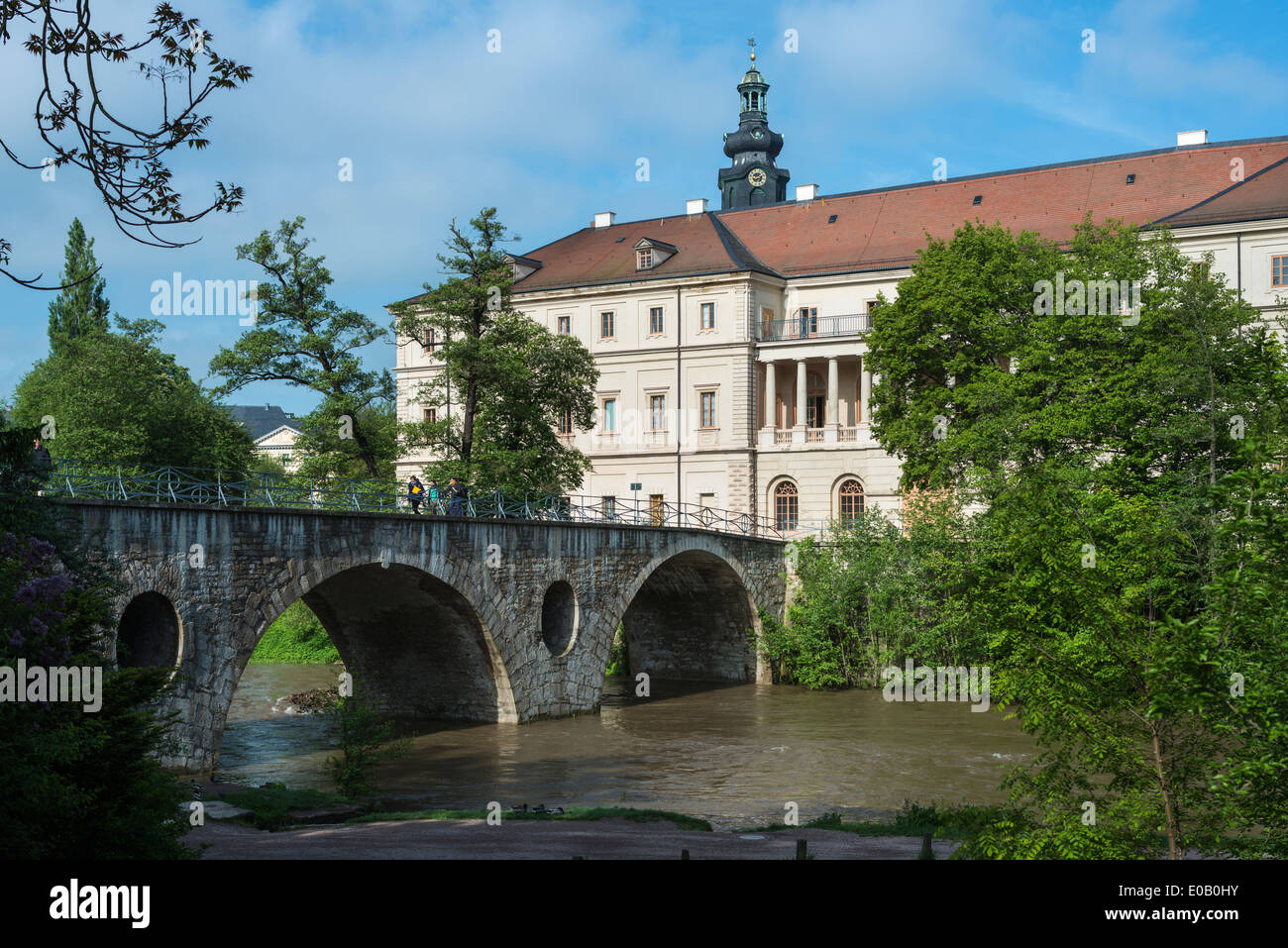 Germany, Thuringia, Weimar, City Castle, Sternbruecke, Bridge over Ilm ...