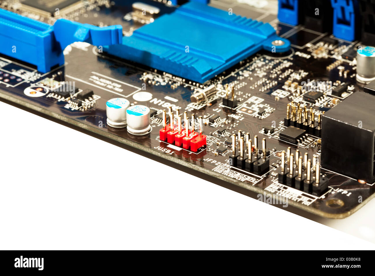 Part of laptop motherboard closeup Stock Photo - Alamy