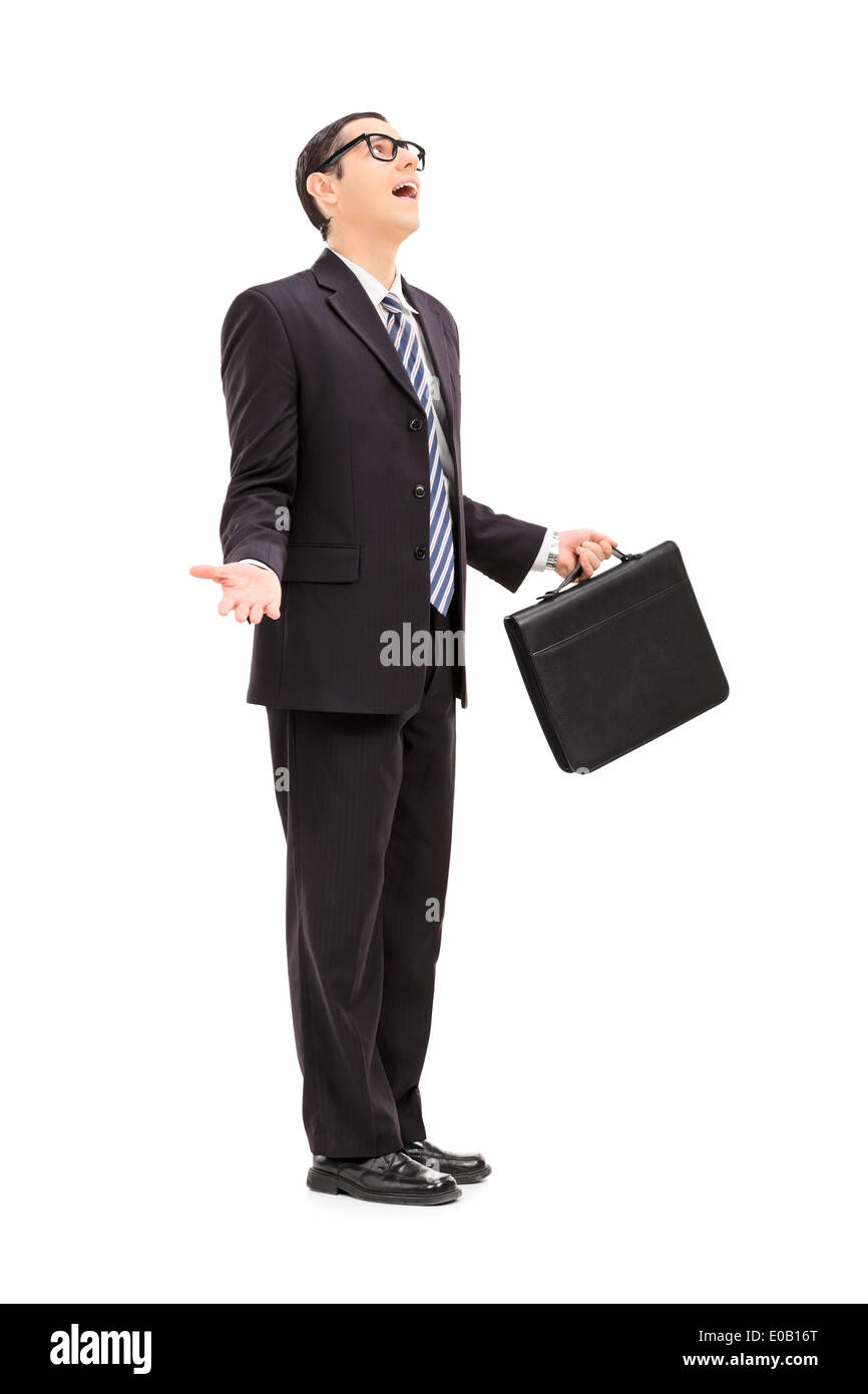 Man looking confused frustrated Cut Out Stock Images & Pictures - Alamy