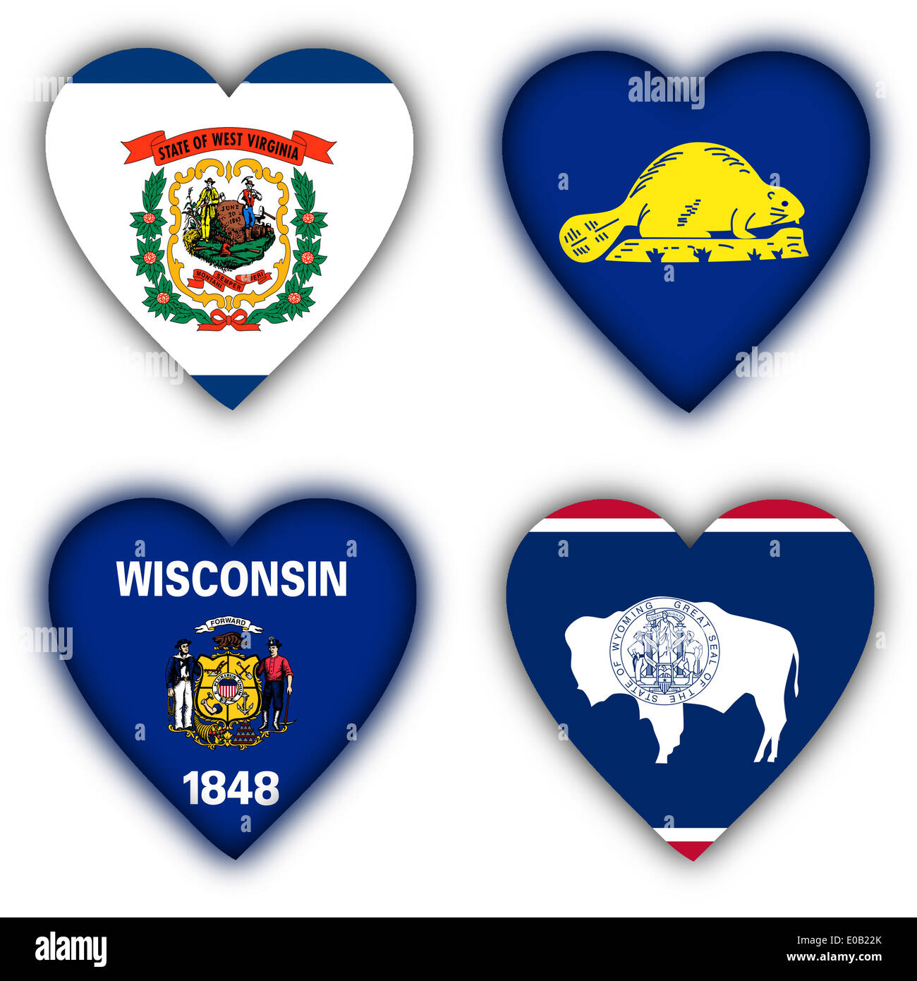 West virginia united states flags Cut Out Stock Images & Pictures - Alamy