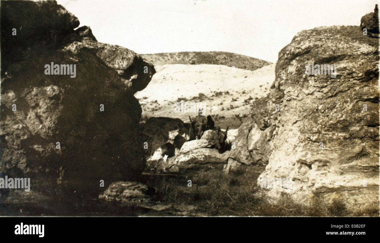 This photograph taken by Edwin Newman shows a sulphur pool in Iraq ...