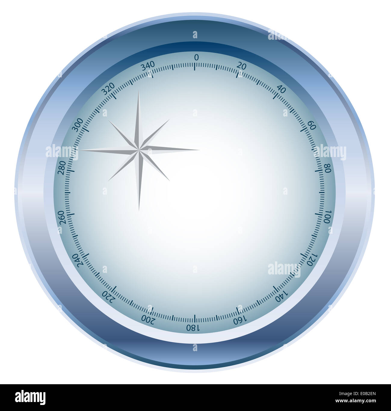 Compass display in blue Stock Photo - Alamy