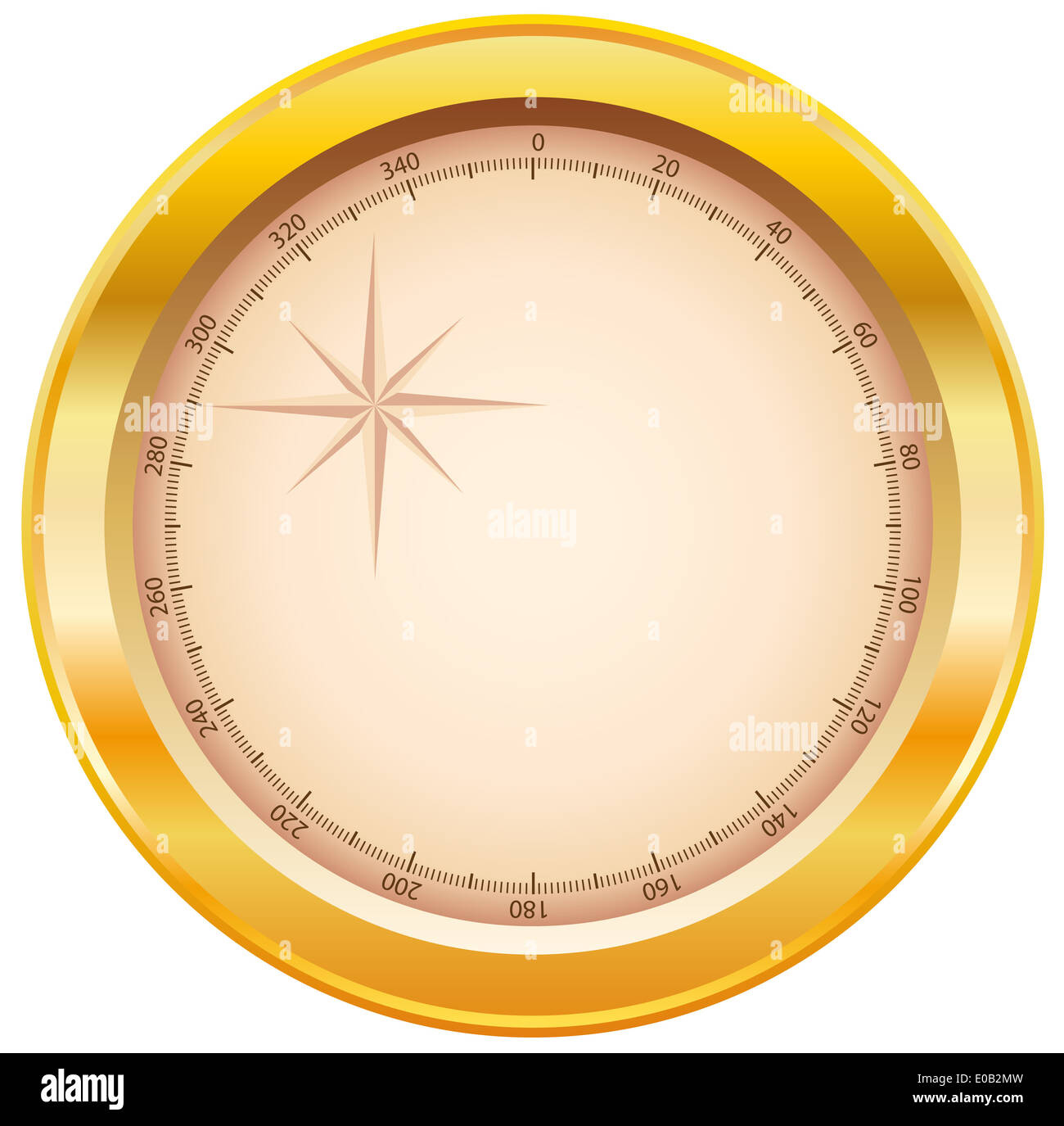 Compass display in gold Stock Photo - Alamy