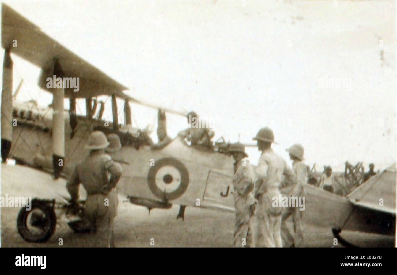 The photo shows B Flight of the 47(B) Squadron RAF, based in Helwan ...