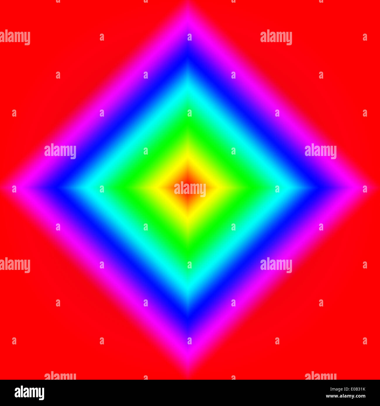 Blurry rainbow circle different colors in a square Stock Photo - Alamy