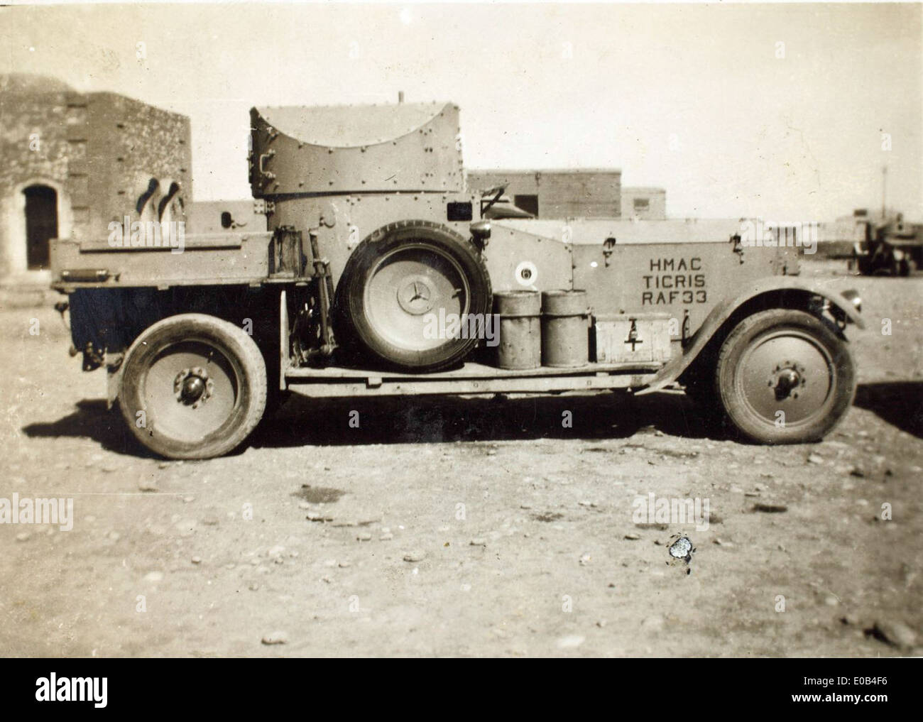 The Rolls-Royce Armoured Car, used by the Royal Air Force in the Middle ...