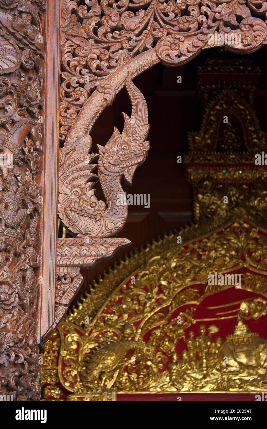 Ornate Dragon arch at theWat Phra That Doi Suthep, Chiang Mai, Thailand ...