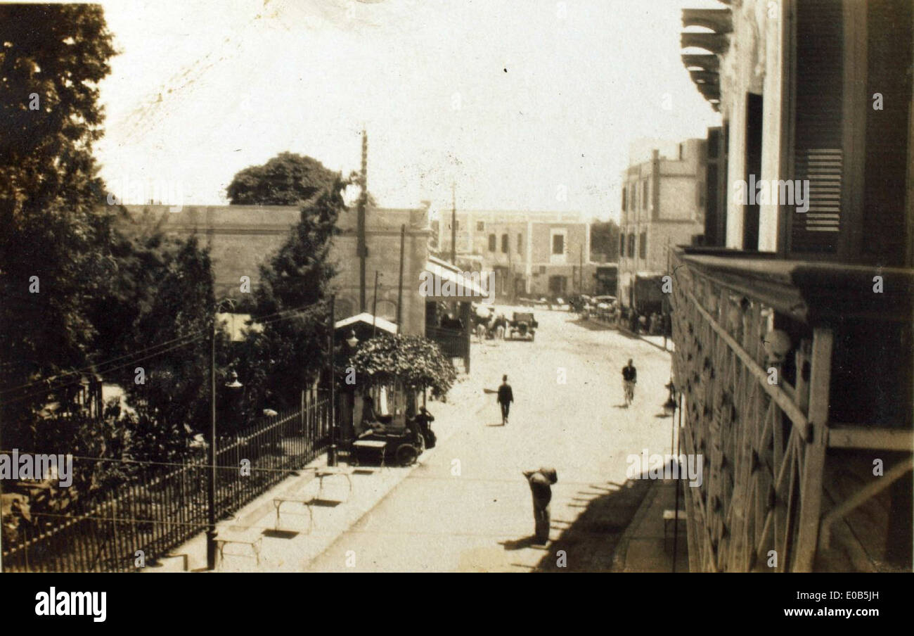 View of street from front window Stock Photo - Alamy
