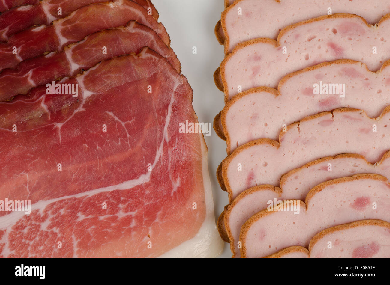 Meat leberkaese slices hi-res stock photography and images - Alamy