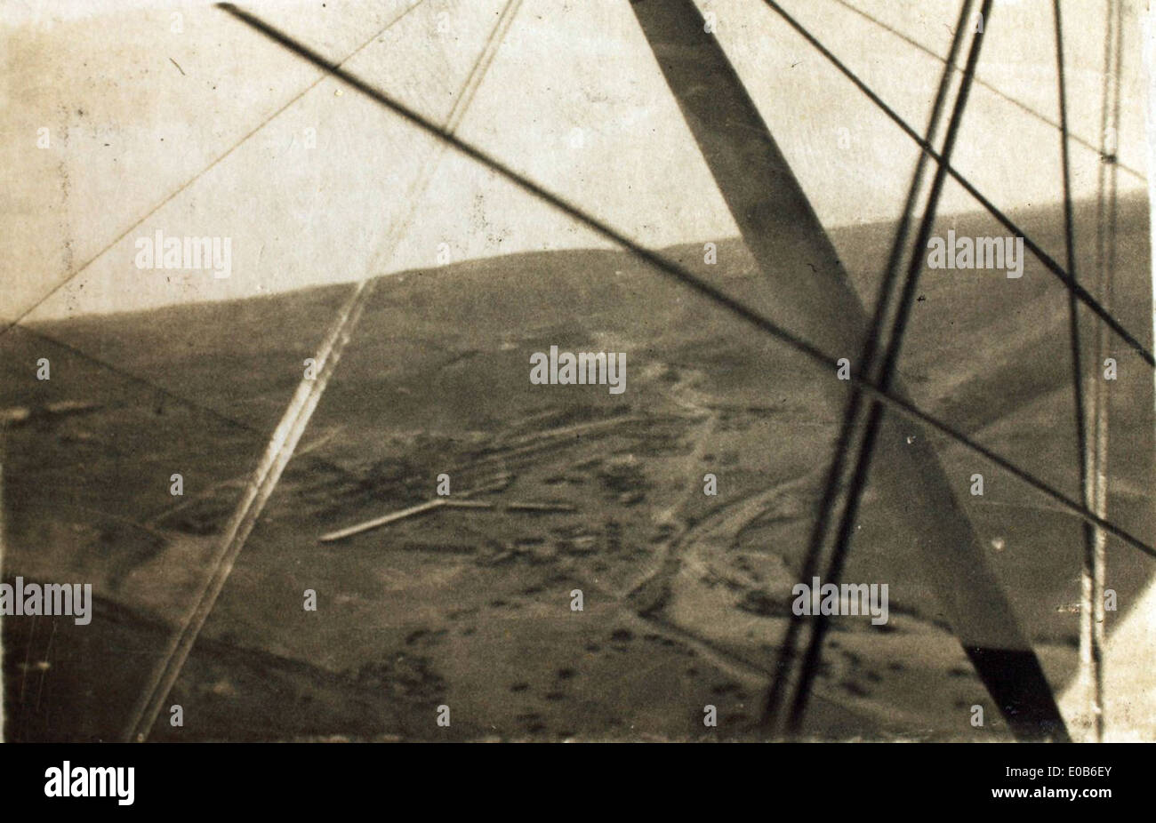 This aerial photograph taken by Edwin Newman shows the R.A.F. Amman and ...