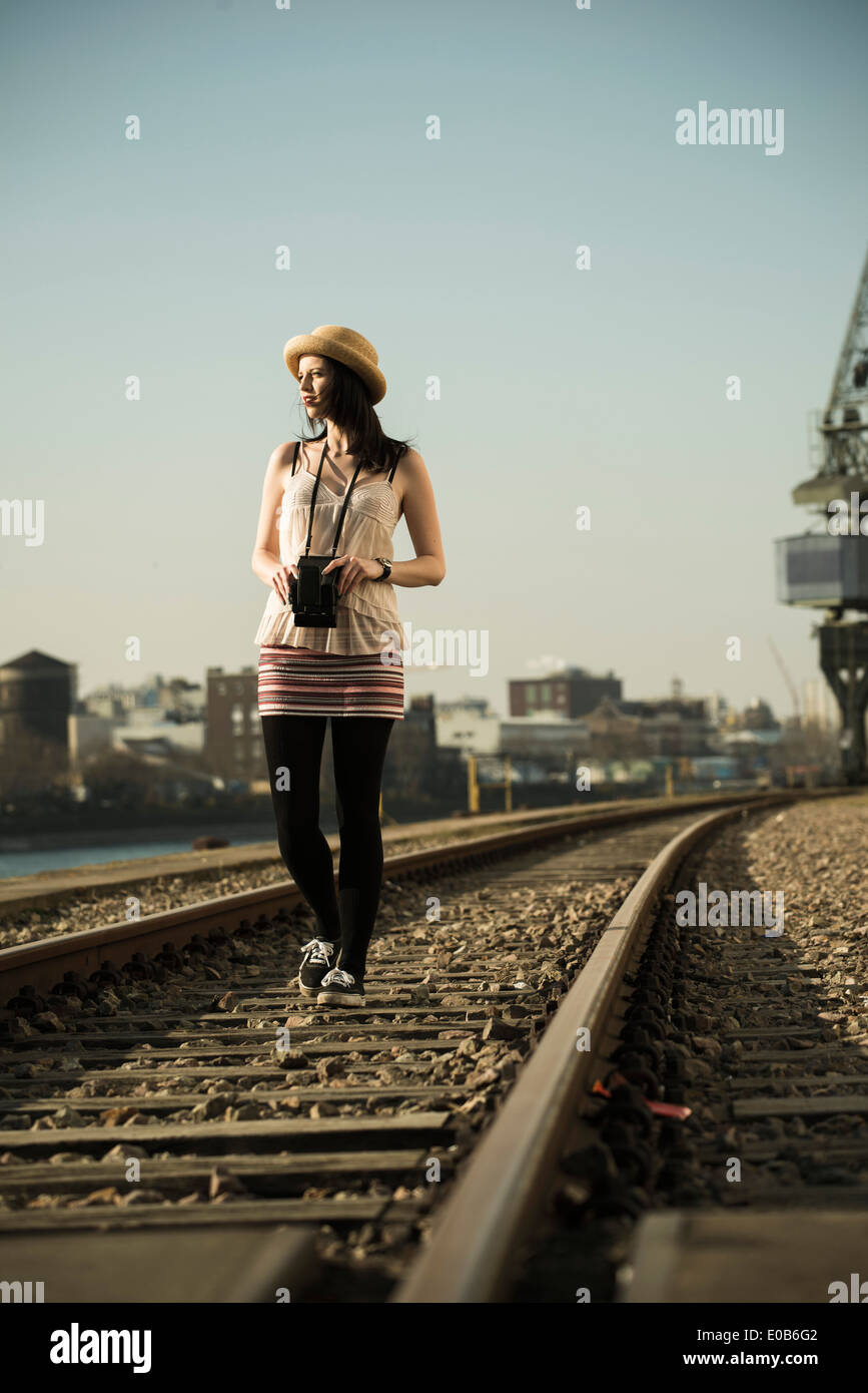 Walking between rails hi-res stock photography and images - Alamy