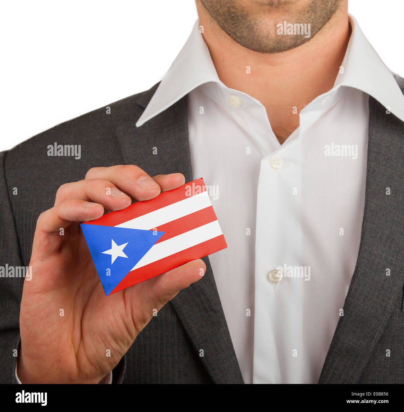 Puerto rico flag hand hi-res stock photography and images - Alamy