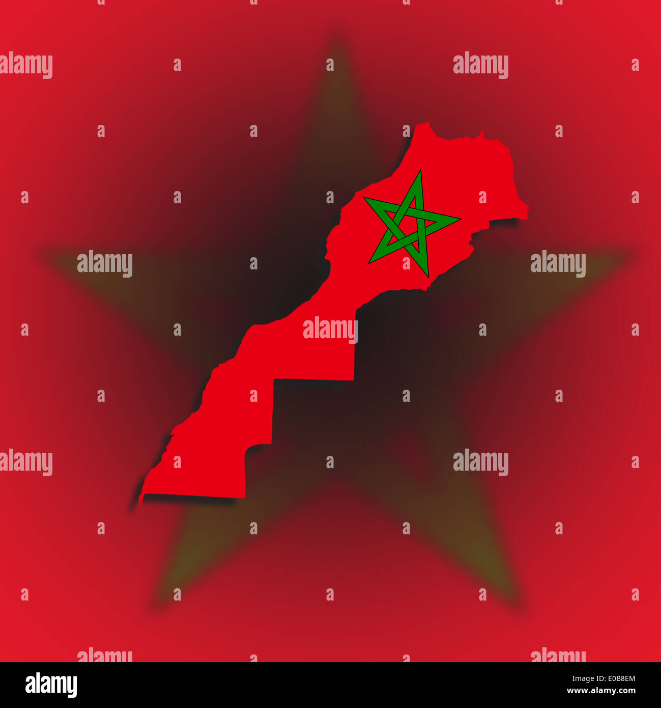 Morocco map with the flag inside isolated Stock Photo - Alamy