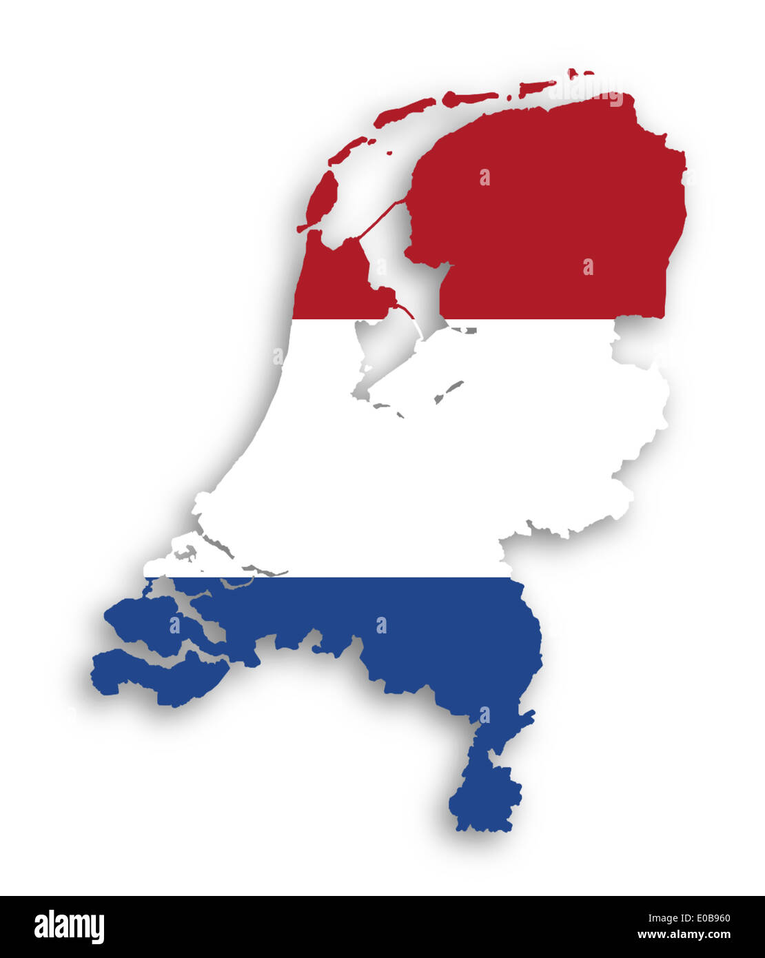 Map and flag of the Netherlands isolated Stock Photo - Alamy