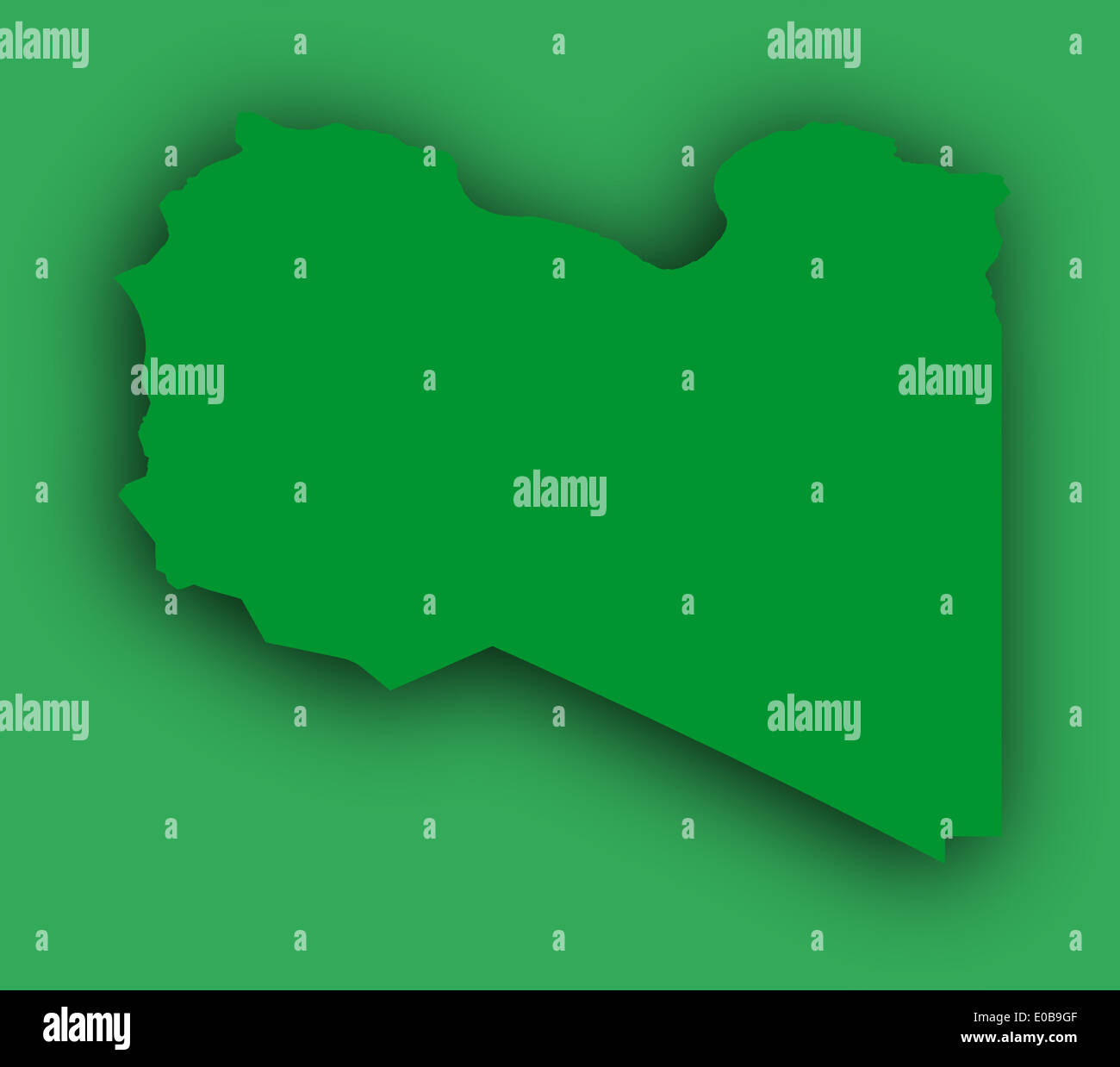 Country shape outlined and filled with the flag Libya Stock Photo - Alamy