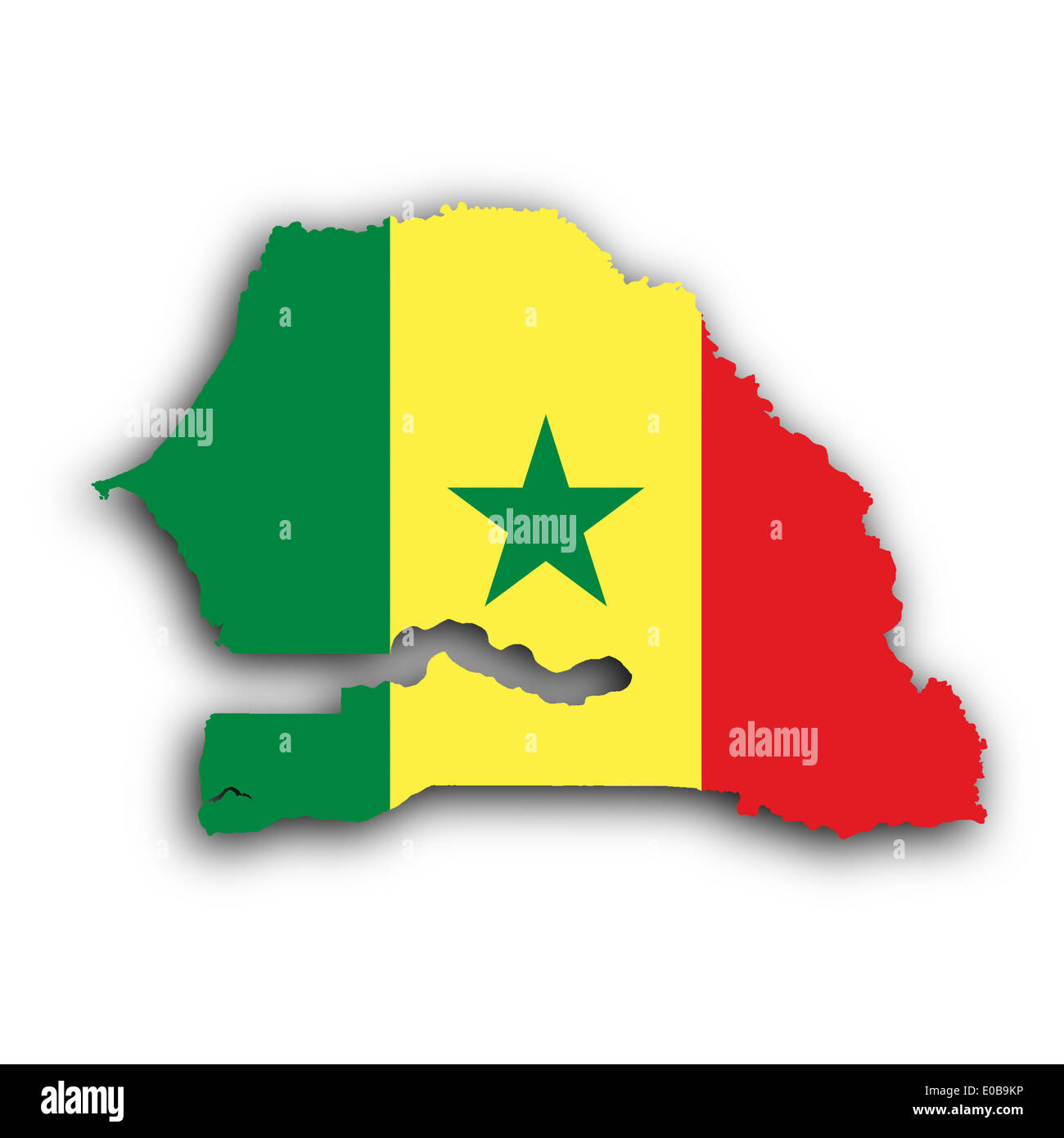 Senegal map hi-res stock photography and images - Alamy