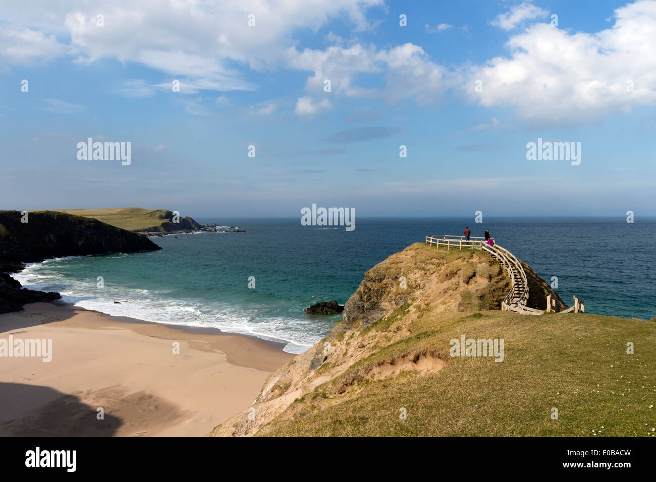 People Enjoying the View from the Viewpoint at Sango Bay Durness ...