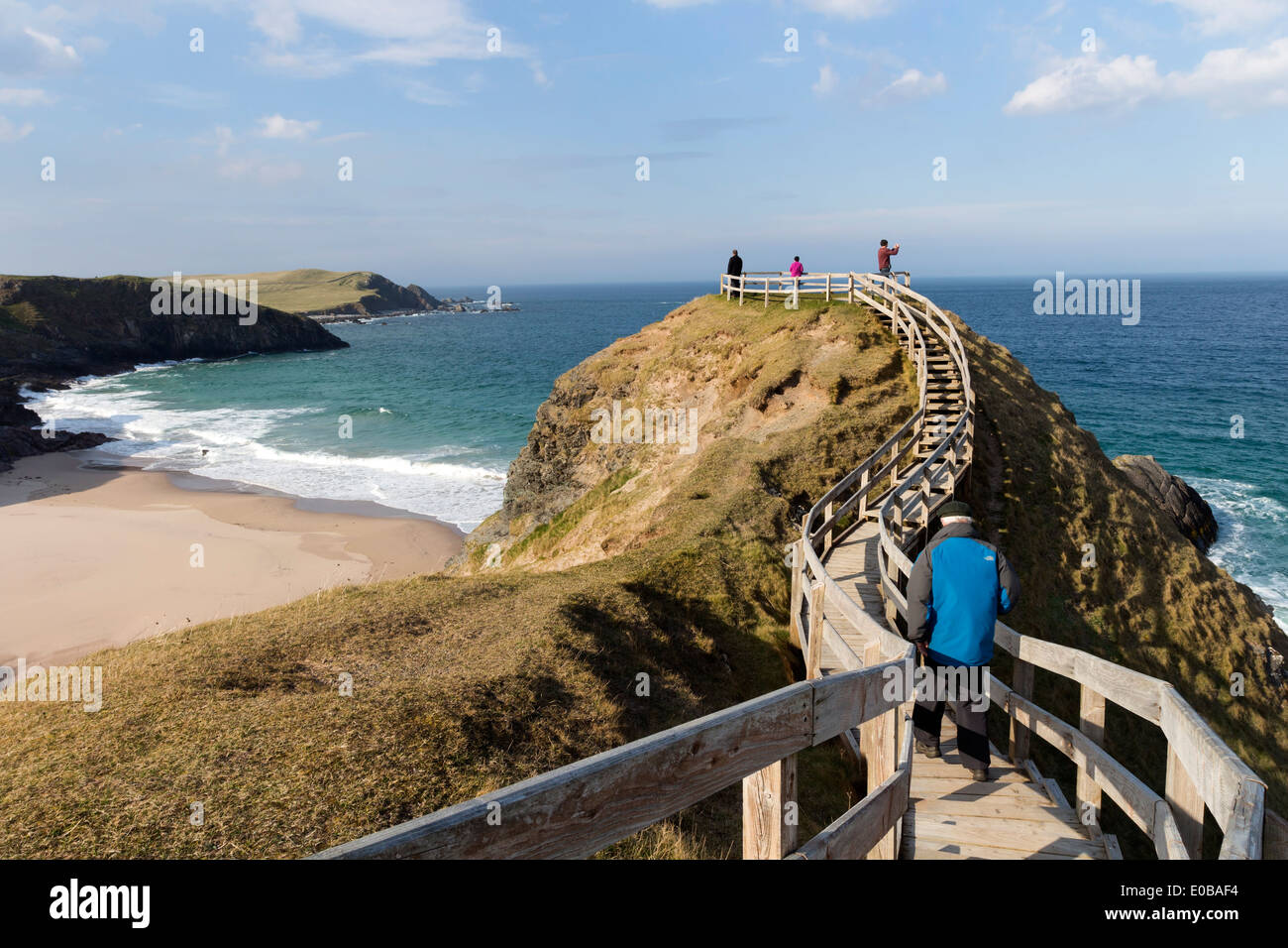 People Enjoying the View from the Viewpoint at Sango Bay Durness ...