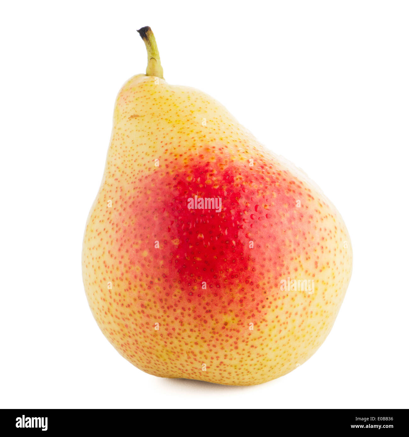 Single ripe pear isolated on white background Stock Photo - Alamy