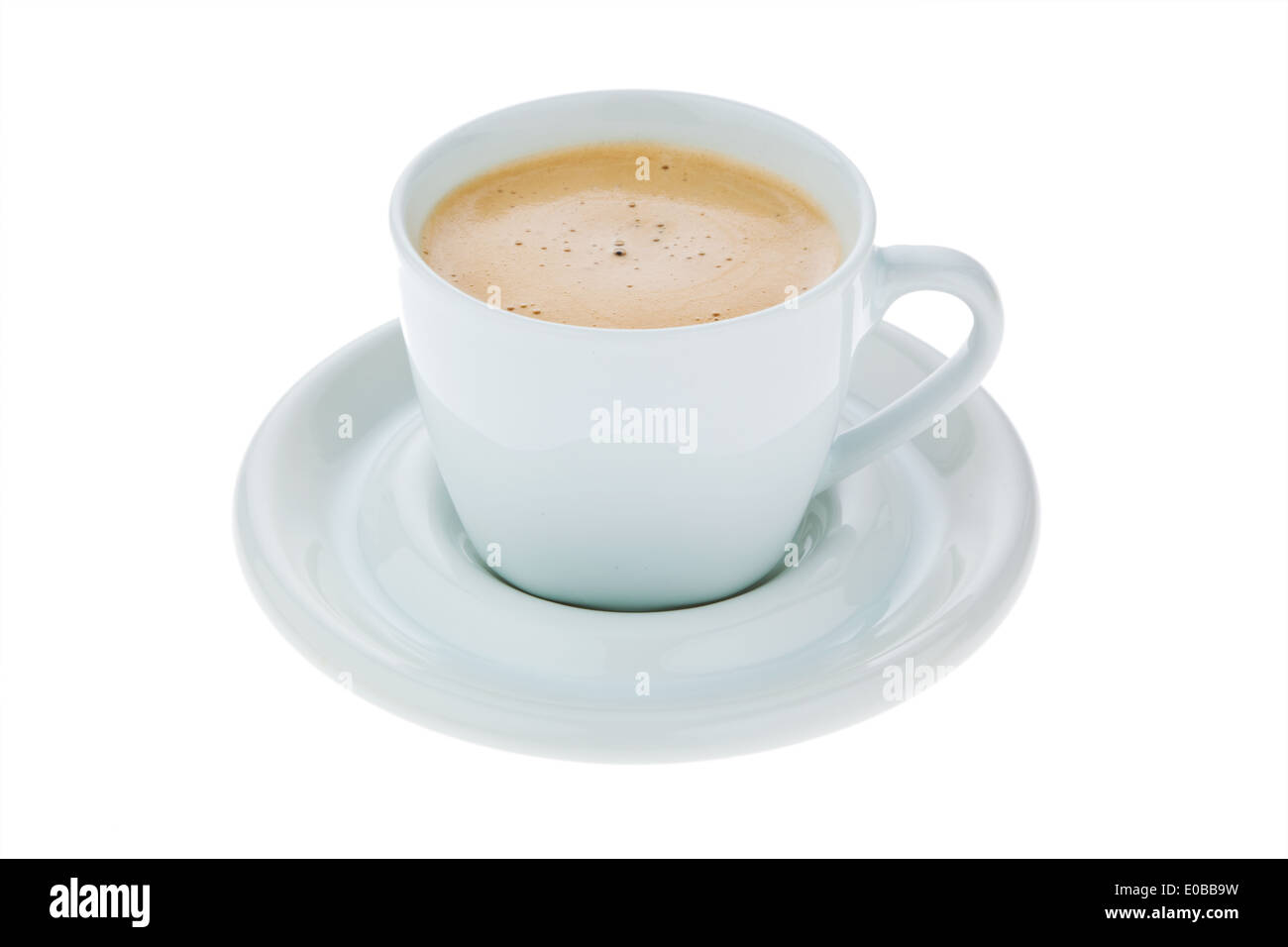 A cup with coffee. Coffee cup isolates on white background., Eine Tasse ...